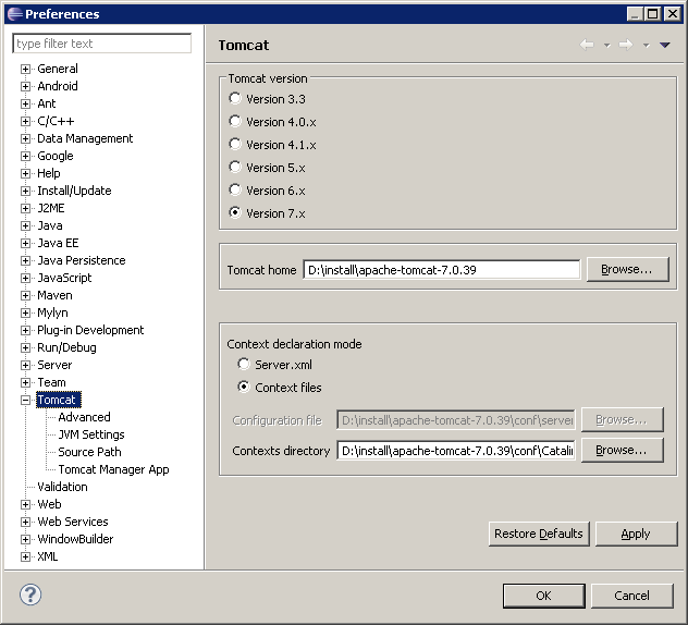 Eclipse Tomcat Launcher plugin & Performance Configuration - #AskMe